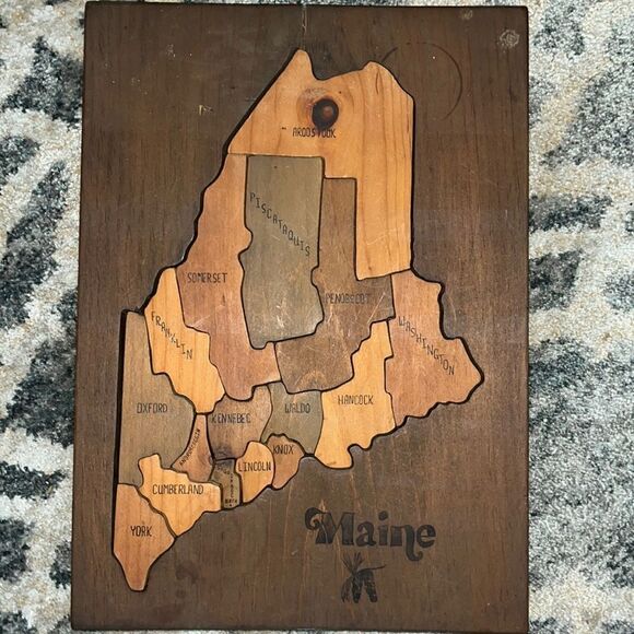 Vintage | Games | Vintage Mid Century State Of Mainecounties School ...